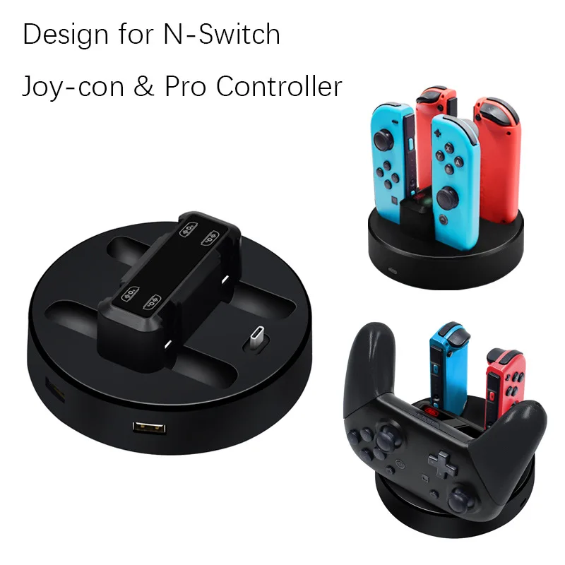 for-Nintendo-Switch-Joycon-4-Controller-Charger-Dock-Stand-Station ...