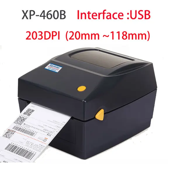 EXPRESS용 열 바코드 프린터, 열 라벨 프린터, 도매 Xprinter XP-460B, 열 배송 주소 프린터, 152 M/S