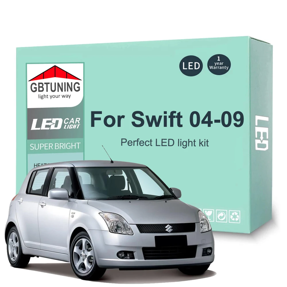 8Pcs-LED-Interior-Light-Bulb-Kit-For-Suzuki-Swift-2004-2005-2006-2007 ...