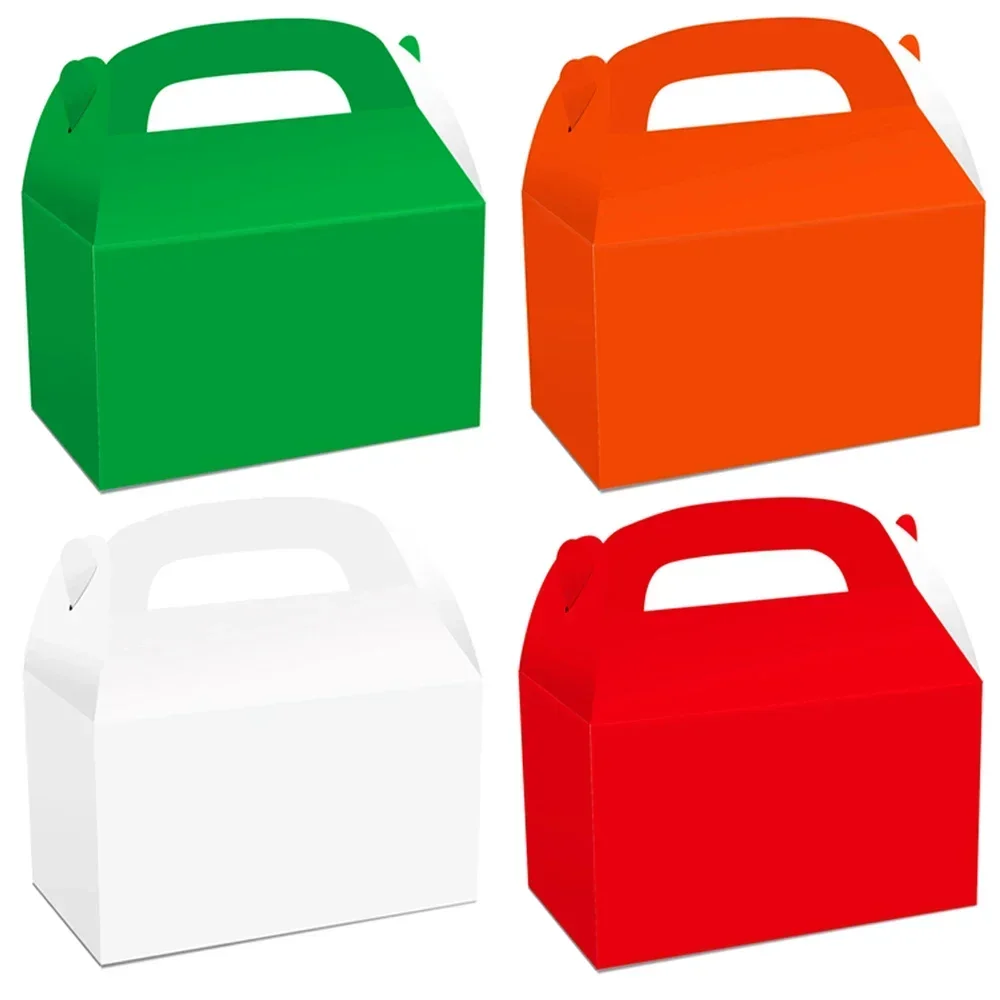 Rainbow Party Favor Boxes 10 Pack Thick Paper Gable Snack Boxes ...