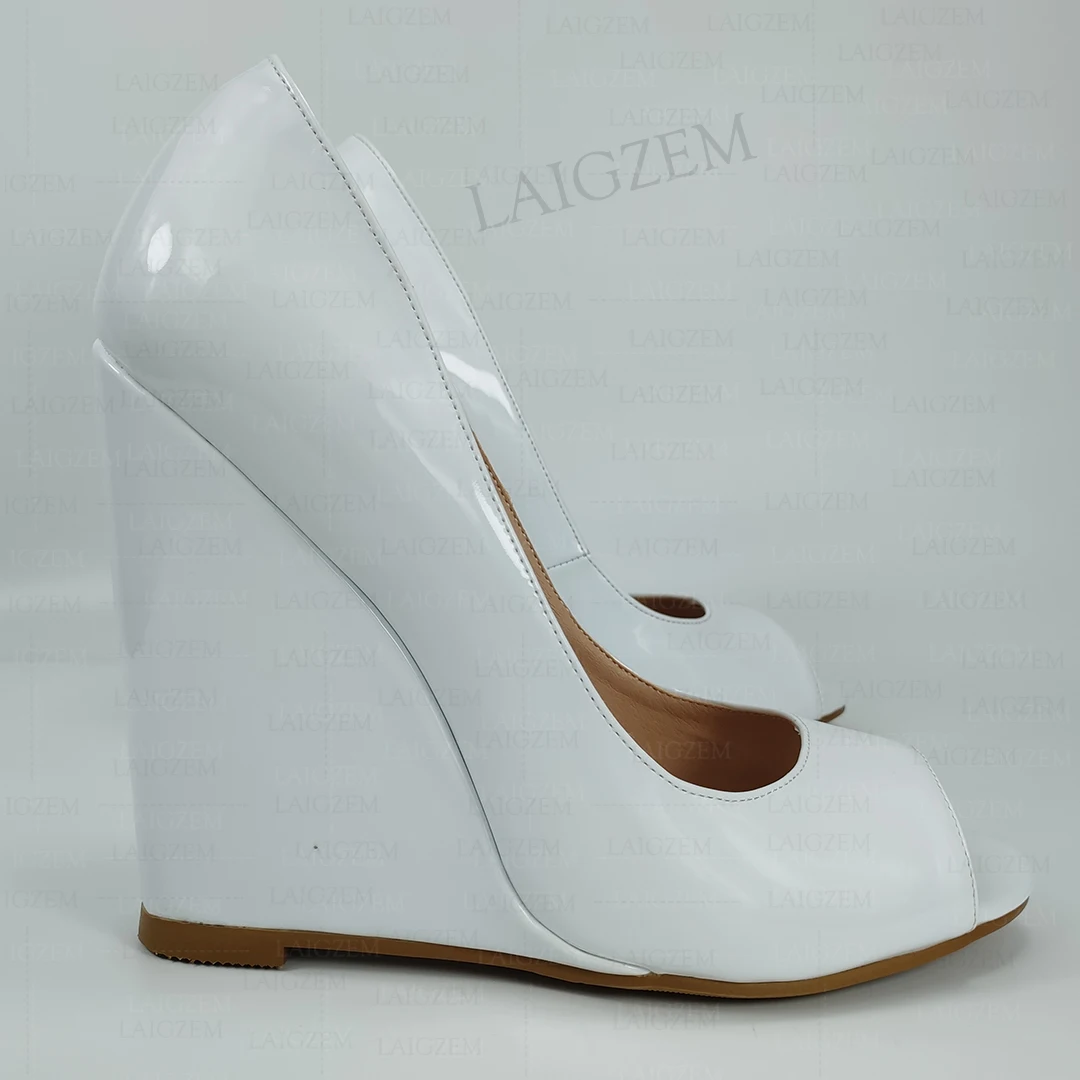 ZHIMA-Women-Pumps-Slip-On-Wedges-High-Heels-Sandals-Peep-Toe-Height ...