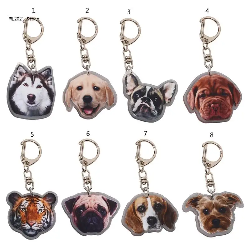 Versatile-Keychain-Cartoon-Dog-Keyrings-Acrylic-Material-Keyrings-Bag ...