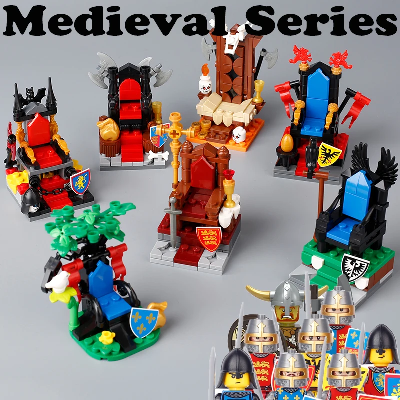 MOC-Medieval-Military-King-Throne-Building-Blocks-Castle-Army-Knights ...