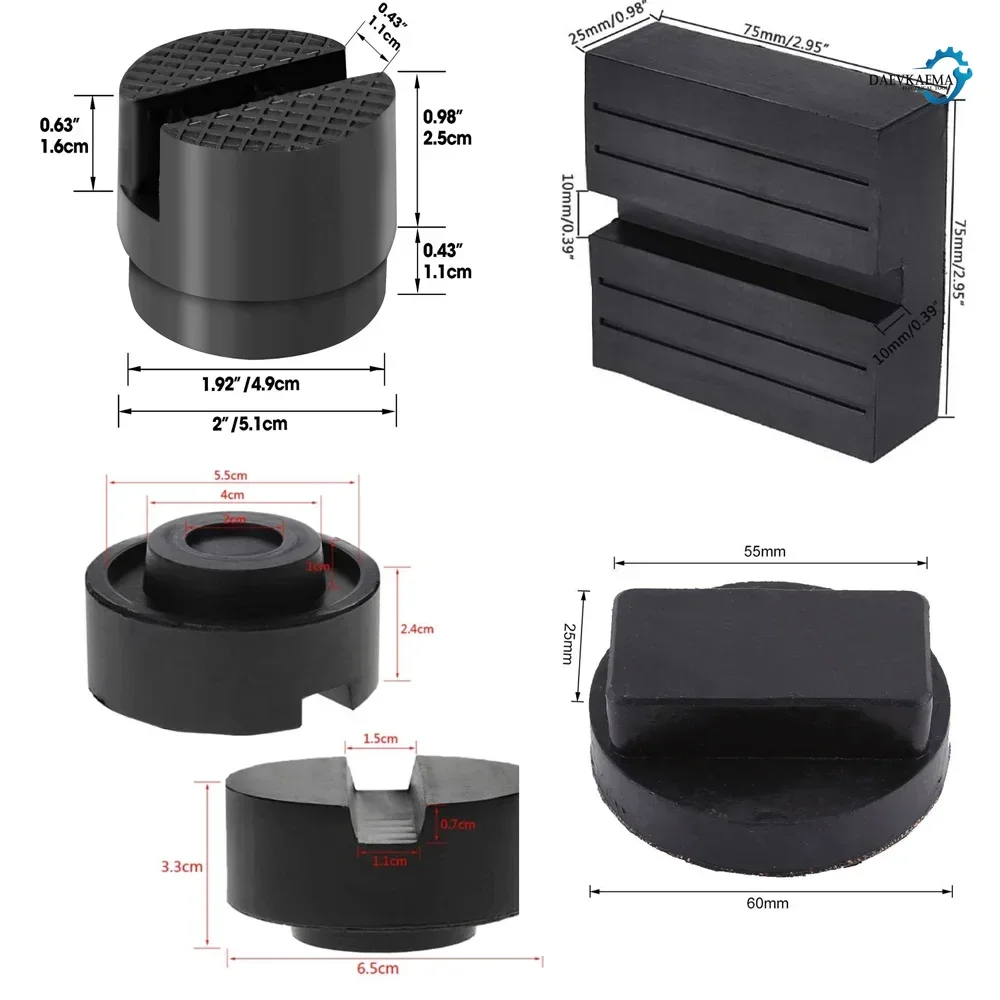 Universal Car Jack Rubber Pads Lift Jack Stand Pad Floor Slotted Car ...