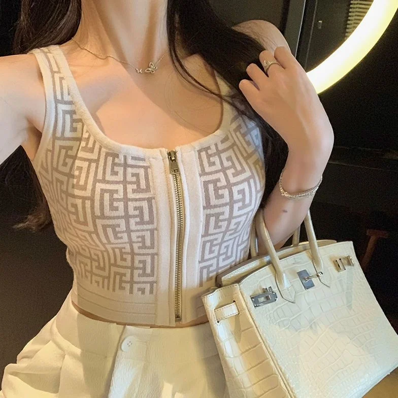 Women Sexy Camis Tank Top Summer Geometric Print Vest Casual U-neck ...