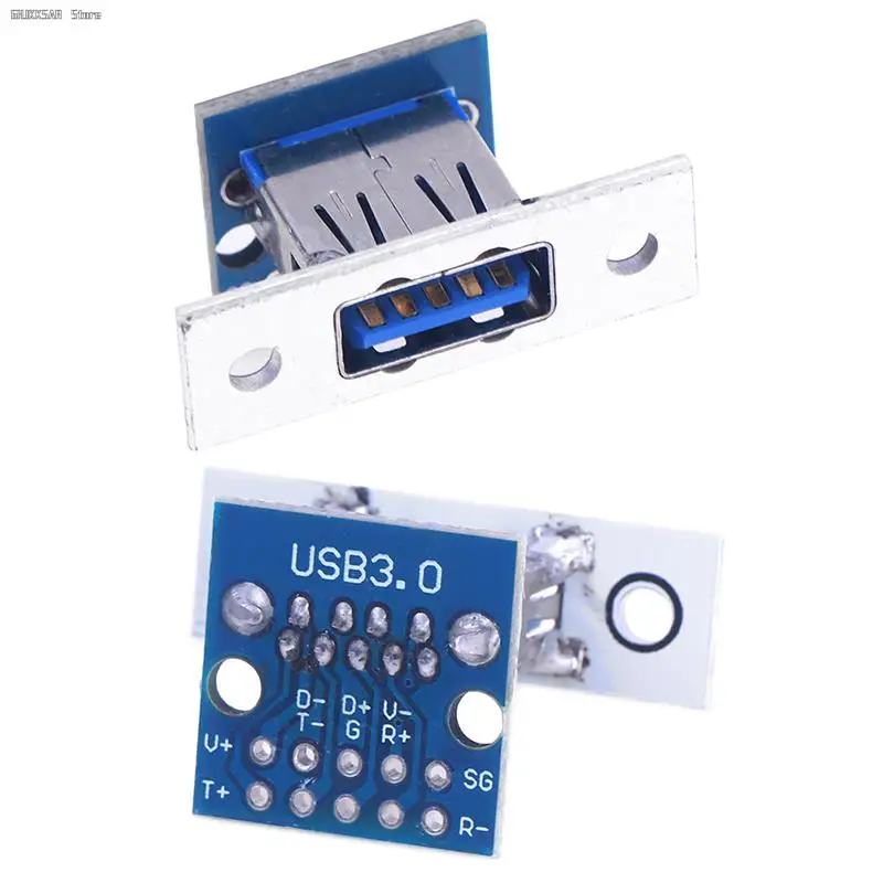 NEW-1Pc-USB3-0-Male-Female-Horizontal-With-Screw-Fixing-Hole-USB-With ...