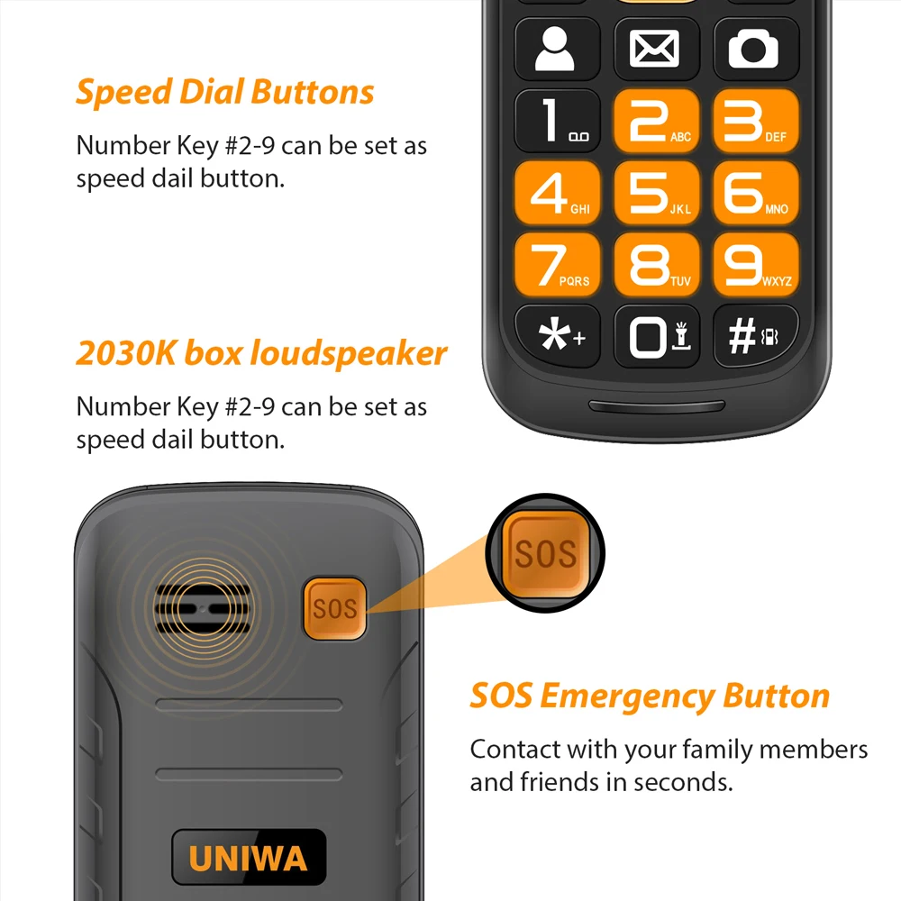 Cell Phone With Big Numbers