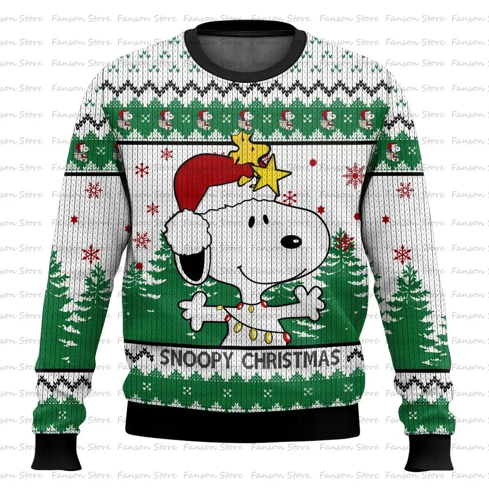 Suéter navideño feo de Charlie Brown y Snoopy, sudadera con capucha de ...