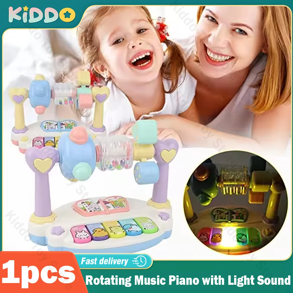 Children-Baby-Rotating-Music-Piano-with-Light-Sound-Educational-Toy ...