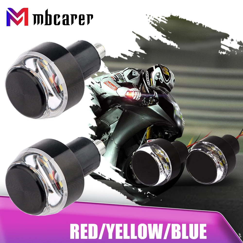 Cnc Turn Signals Motorcycle Led Handle Bar End Blinker For 22mm ...