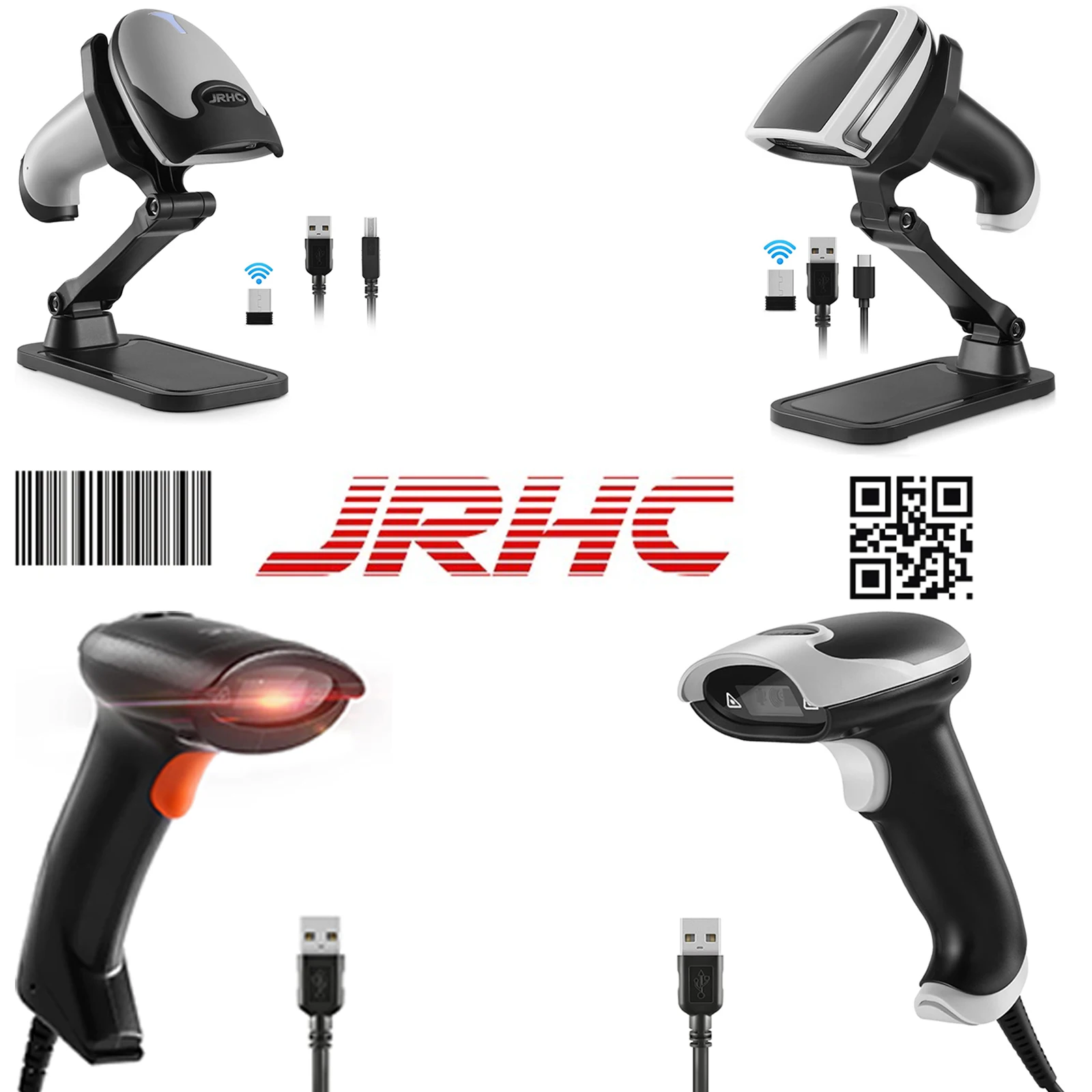 JRHC-Scanner-de-codes-barres-OBD2-USB-lecteur-de-code-QR-filaire ...