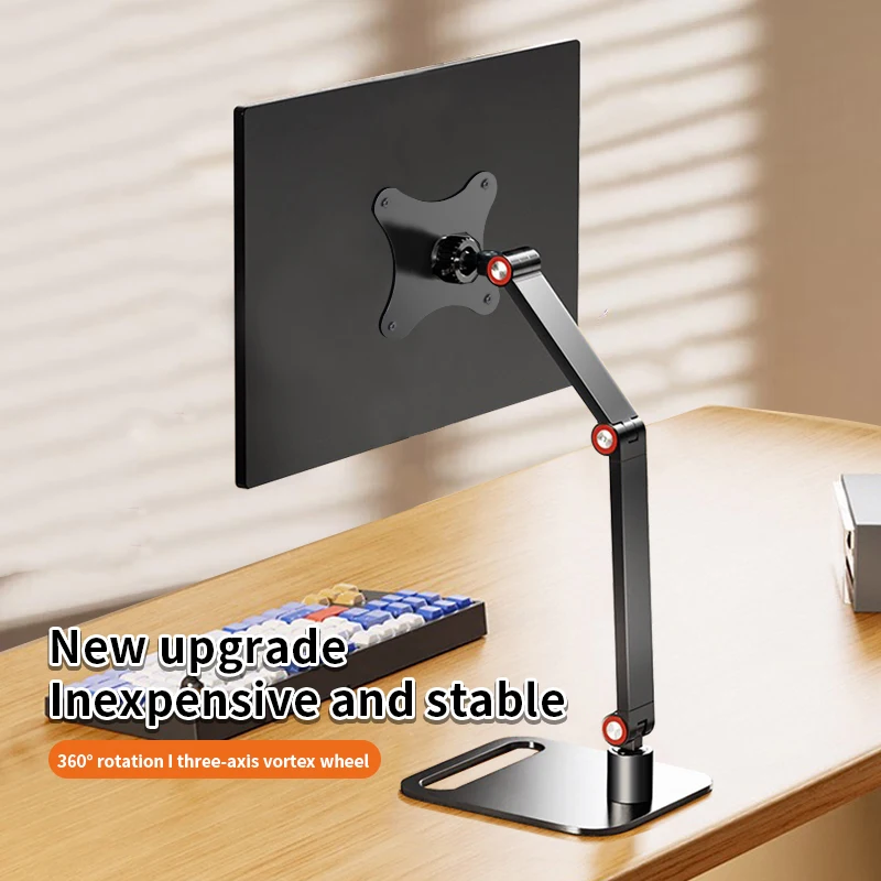Portable-Monitor-Vesa-Desk-Holder-Adjustable-Height-Tablet-Desktop-Stand-Monitor-Bracket ...