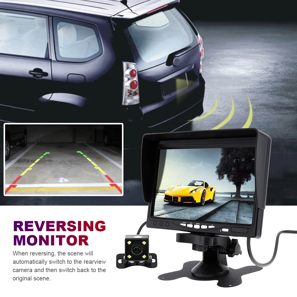 7-Inch-Car-Rear-View-Camera-Monitor-12V-24V-HD-LCD-Back-Up-Car-Monitor ...