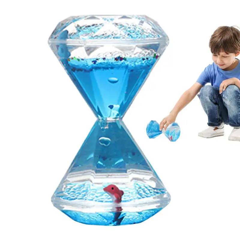 Dolphin-Timer-Liquid-Hourglass-Toys-Sensory-Motion-Bubbler-Fidget ...