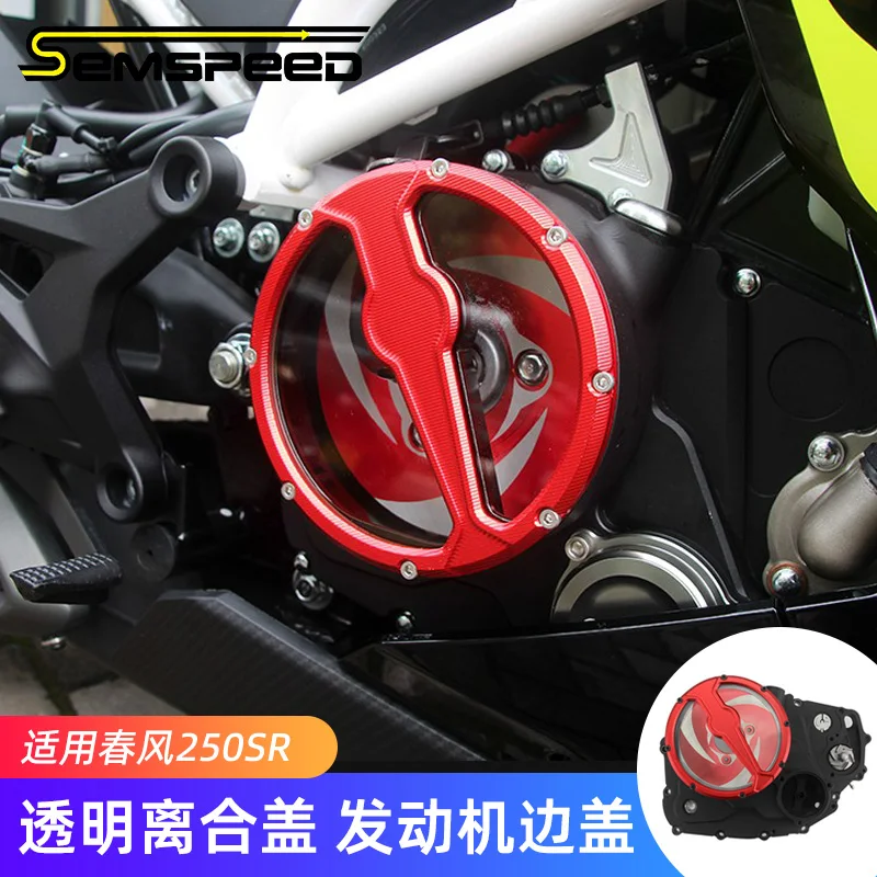 Transparent-Clutch-Cover-Motorcycle-Engine-Protector-Guard-Front-Chain ...