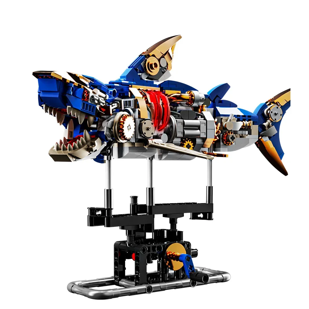 Mechanical-Shark-Building-Set-Shark-Sea-Life-Building-Blocks-Set-with ...