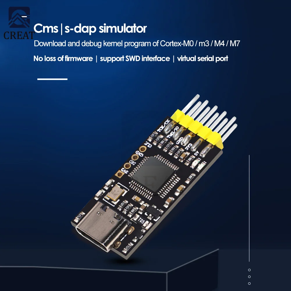 STM32, DAP 다운로더 에뮬레이터 모듈, CMSIS 디버거, Keil SWD/직렬 포트, CMSIS-DAP 에뮬레이터 모듈 개발