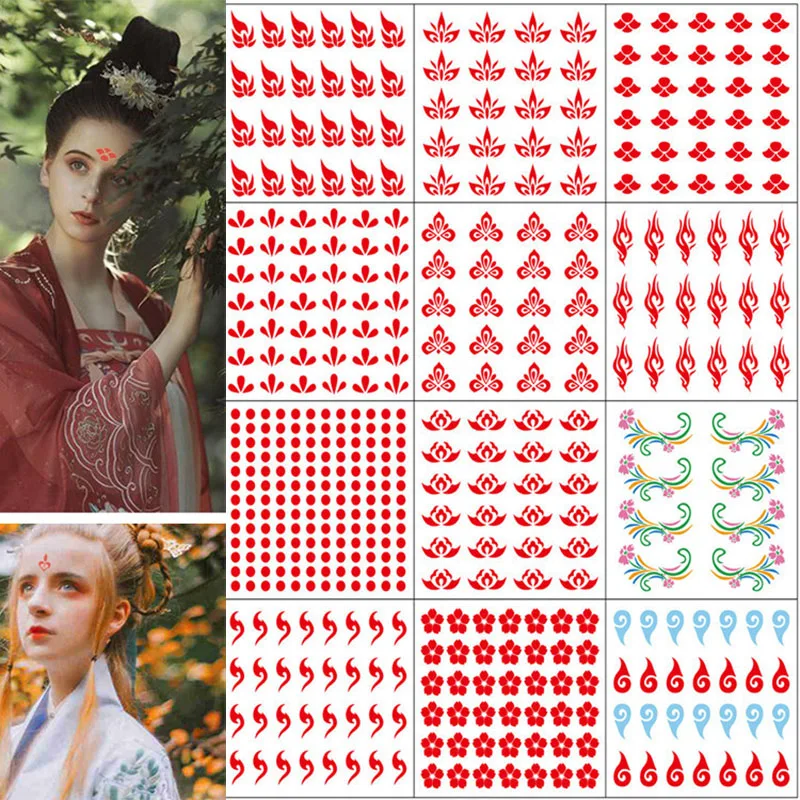 1pc-Eyebrow-Patch-Red-Forehead-Patch-Waterproof-And-Long-Lasting ...