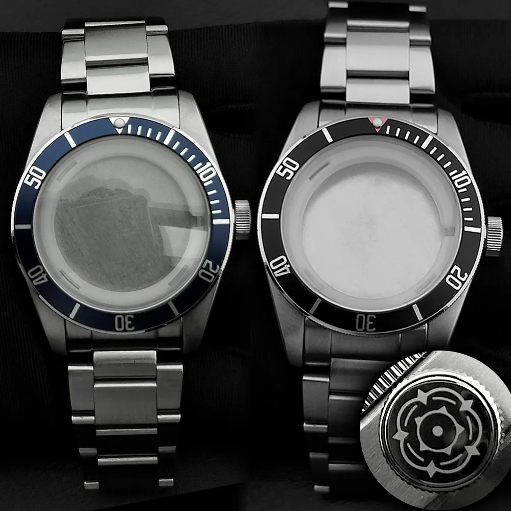 41mm Stainless Steel Men's Watch Case 8215 Blue green black Submariner ...