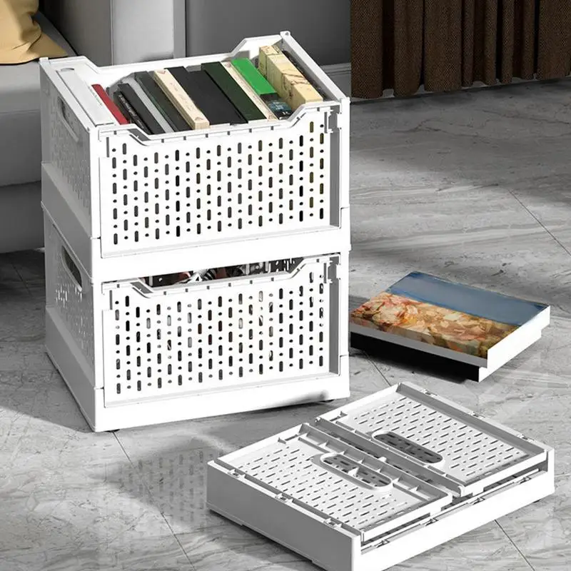 Foldable-storage-basket-With-Wheels-Multifunction-Portable-Textbook ...