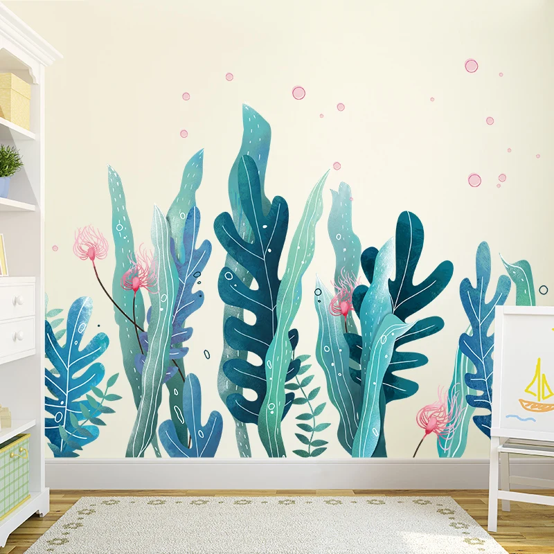 Kitchen Wall Decoration With Fishes And Seaweed Decal