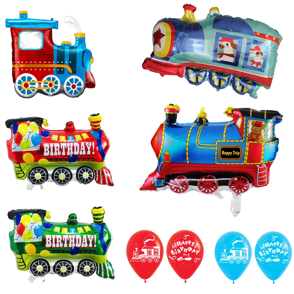 Train-Balloons-Theme-Birthday-Decorations-Cute-Train-Shaped-Foil ...