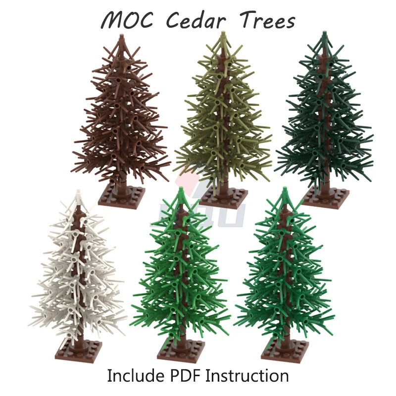 Bricks Cedar Tree | Block Brick Trees | Decoration Bricks | Tree Moc ...