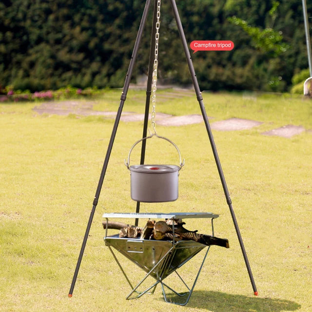 Campfire Tripods For Cooking Lodge Dutch Oven Camping Tripod Board Turn ...