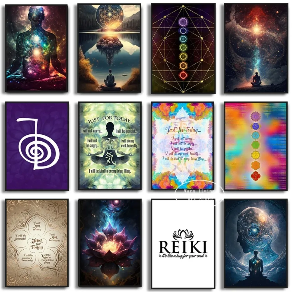 Reiki-Principles-Symbols-Lotus-Wall-Art-Posters-Cho-Ku-Rei-Print ...