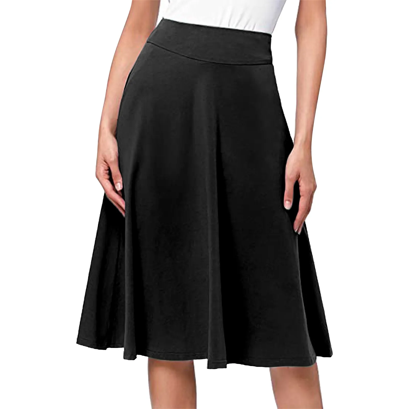 Flared Knee Length Skirt