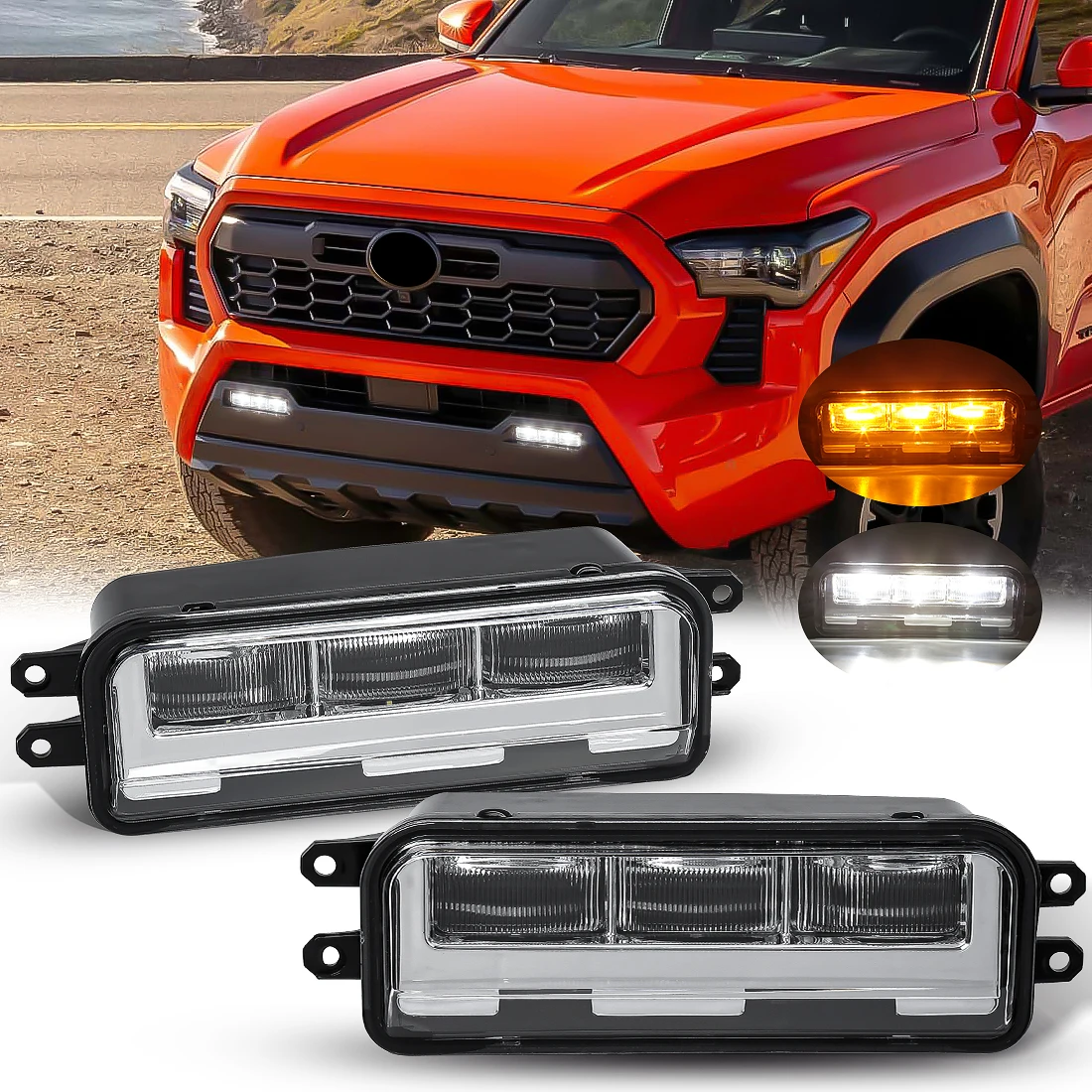 For-Toyota-Tacoma-2024-SR-SR5-for-TRD-Sport-PreRunner-Led-Fog-Lights ...