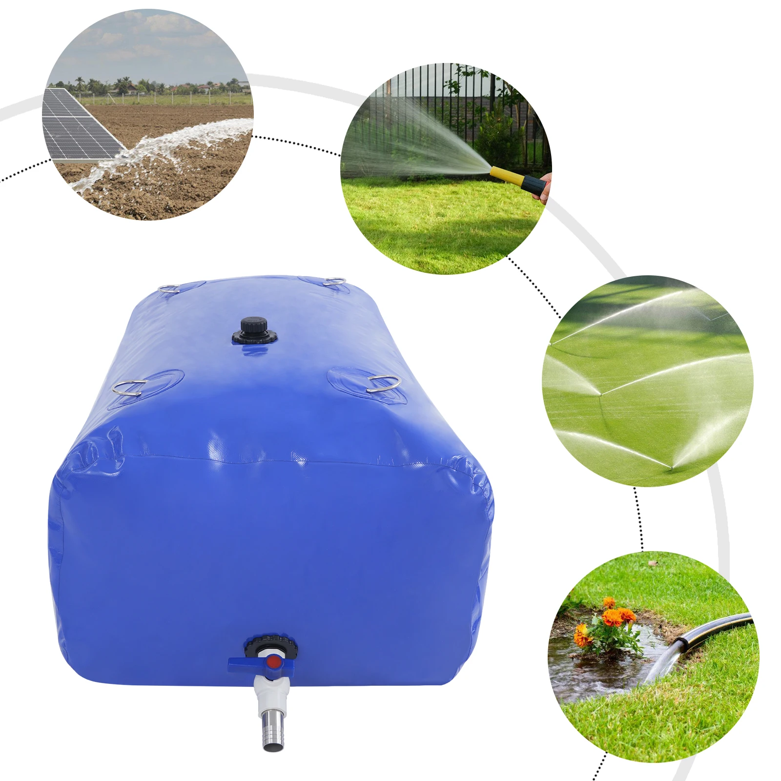Foldable Water Bladder 110/240L PVC Mesh Stainless Steel Heat-Resistant ...
