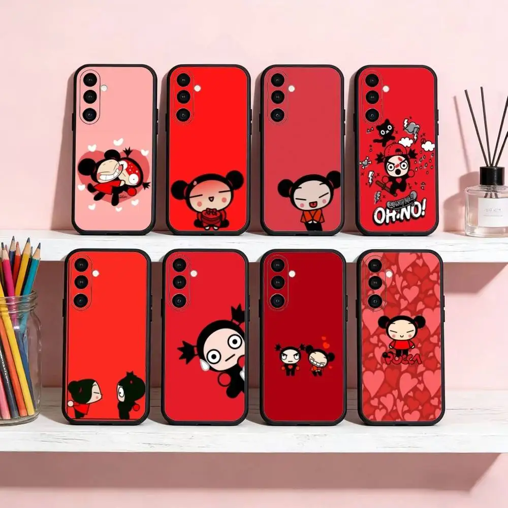 Cute Pucca Garu Red Phone Case For Samsung Galaxy A91,80,73,72 ,71,53 ...