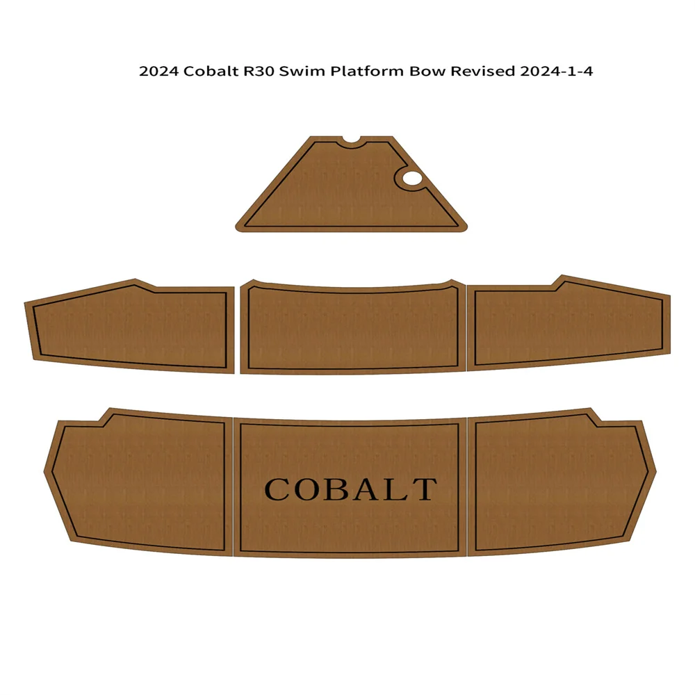 2024-Cobalt-R30-Swim-Platform-Bow-Pad-Boat-EVA-Foam-Faux-Teak-Deck ...
