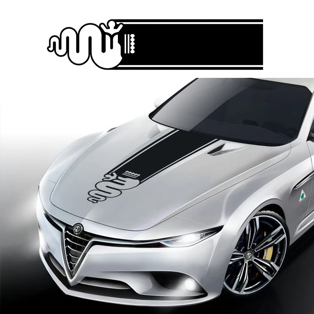 Car-Hood-Cover-Stickers-For-Alfa-Romeo-Giulia-Giulietta-159-156-MITO ...