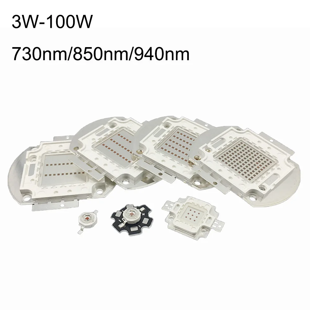 High Power LED Chip IR Infrared 850nm 940nm 730nm 3W 5W 10W 20W 50W ...