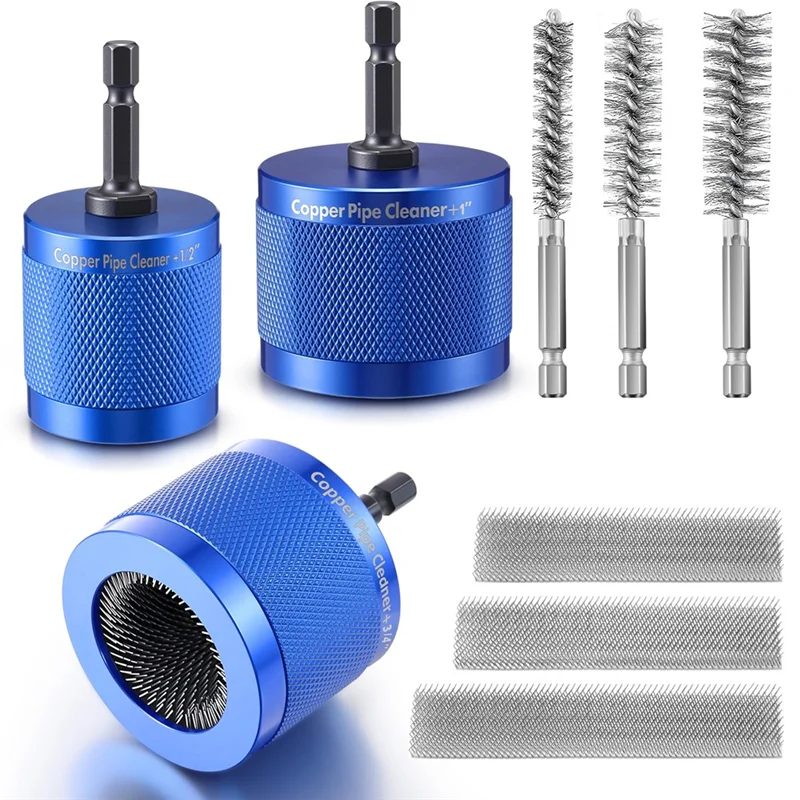 ABKO-Copper Pipe Cleaner For Drill Set Includes External Wire Bore ...