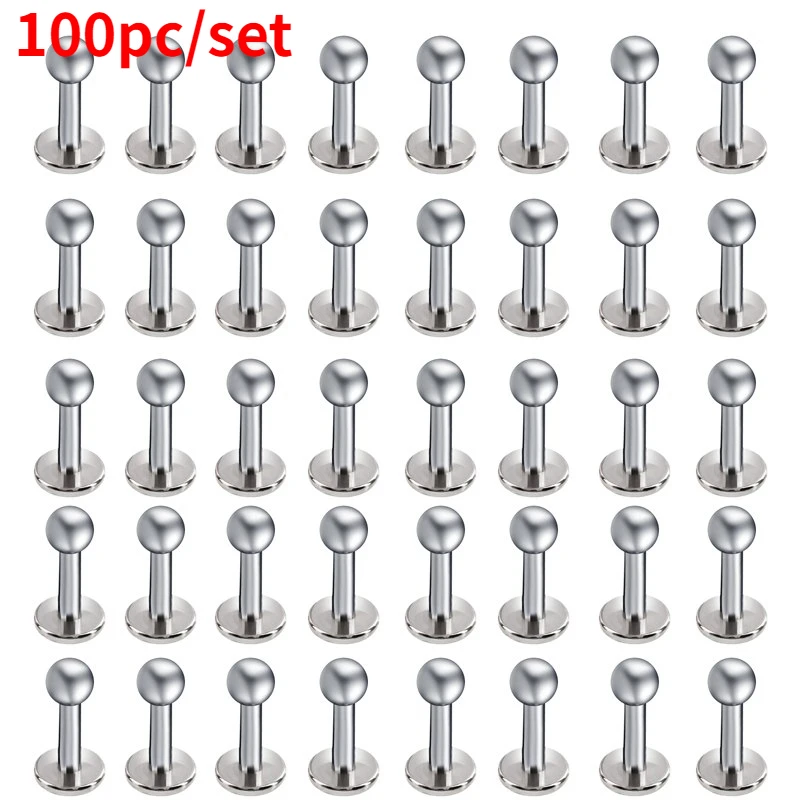 100-PCS-Lot-Titanium-Steel-Labret-Lip-Piercing-Jewelry-Earrings-for ...