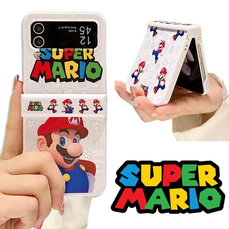 Super-Mario-Phone-Case-for-Galaxy-Z-Flip-3-4-5-Samsung-Anime-Cartoon-Z ...