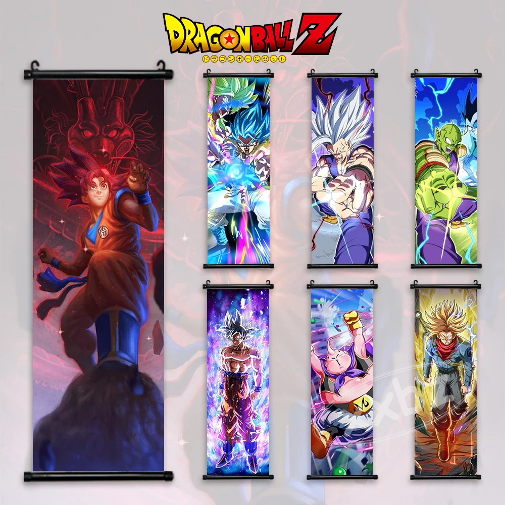 Dragon-Ball-Z-Pinturas-Decorativas-Anime-Scrolls-Pictures-Lona-Goku ...
