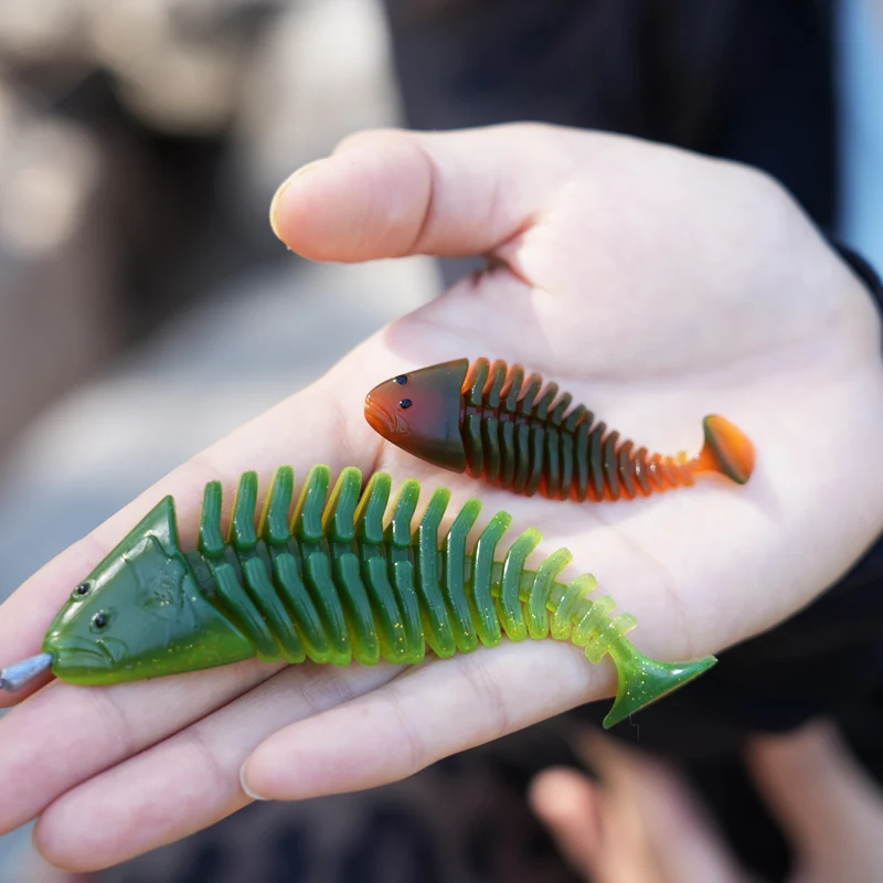 Bone Knot Fish T Tail Soft Bait 2.6g 10g Floating Hover Swimbait ...