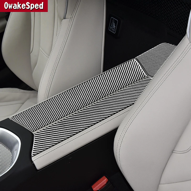 Carbon-Fiber-Car-Console-Armrest-Storage-Box-Panel-Cover-Trim ...