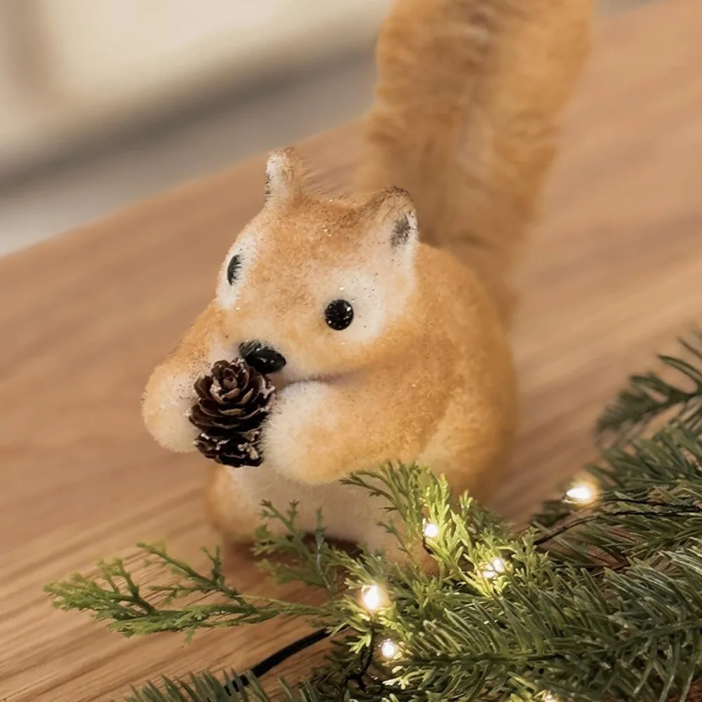 Flocking-Christmas-Tree-Squirrel-Pendant-Fluffy-Simulation-Christmas ...