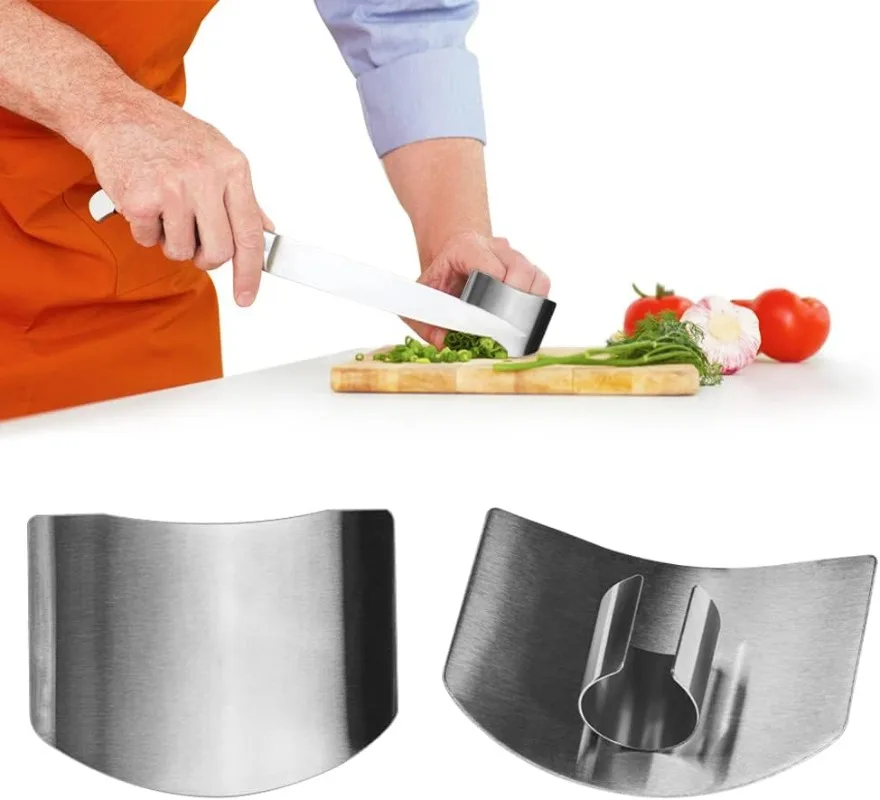 Kitchen-Gadgets-Stainless-Steel-Finger-Guard-Vegetable-Cutter-Anti-cut ...