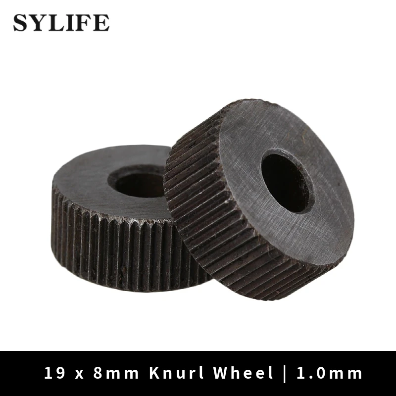 2x Silver 1mm Single Straight Coarse Linear Knurling Wheel for Metal ...