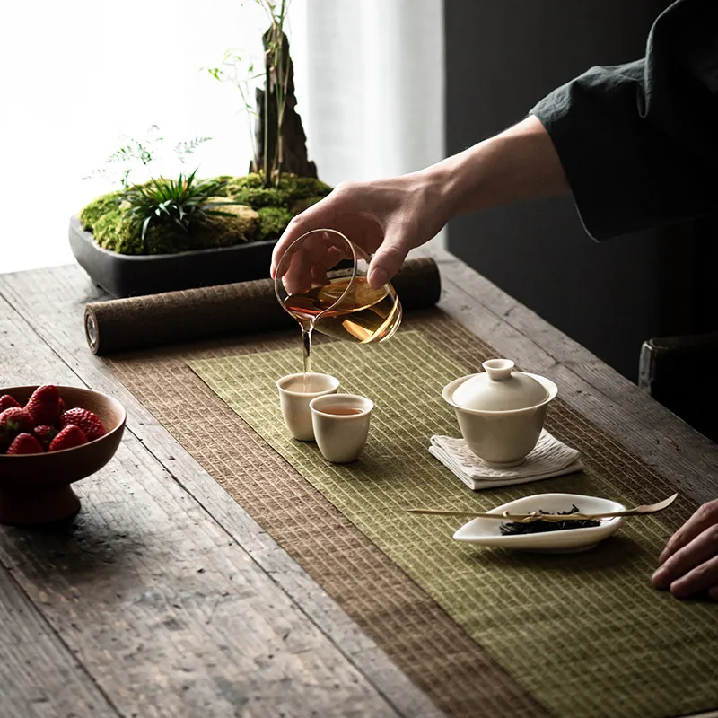 Zen-Linen-Tea-Mat-Linen-Cloth-Japanese-Tea-Flag-Tea-Set-Cushion ...