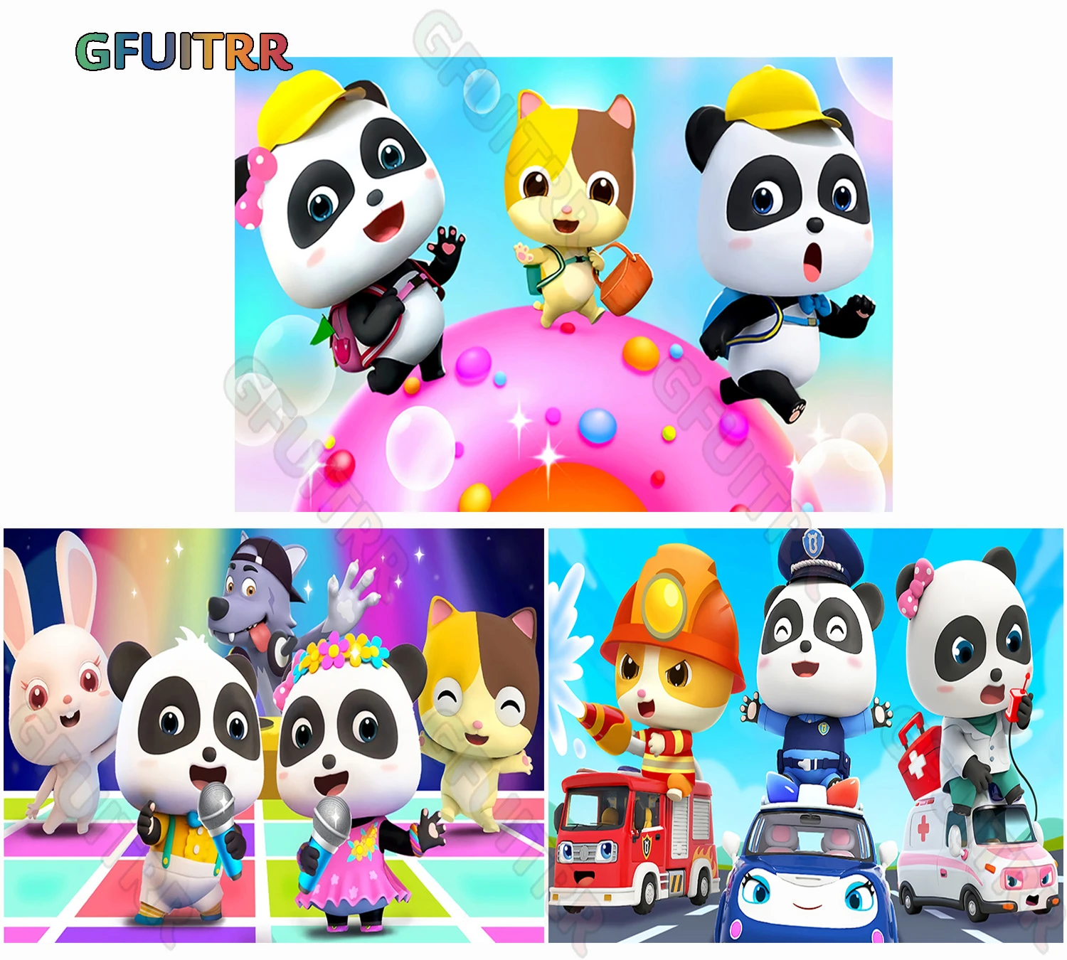 GFUITRR Baby Bus Backdrop Kids Birthday Baby Shower Photography Banner ...