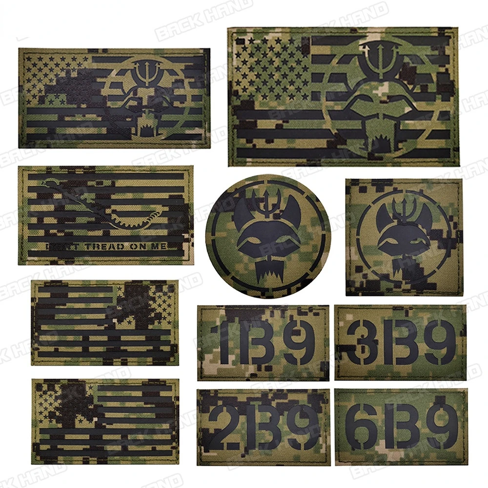 USMC MARPAT Woodland Camo Badge IR Identification Badge, Patches de ...