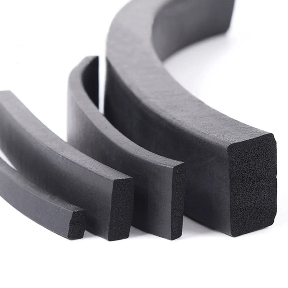 Black-EPDM-Rubber-Foam-Sealing-Strip-Square-Sponge-Gasket-For-Cabinet ...