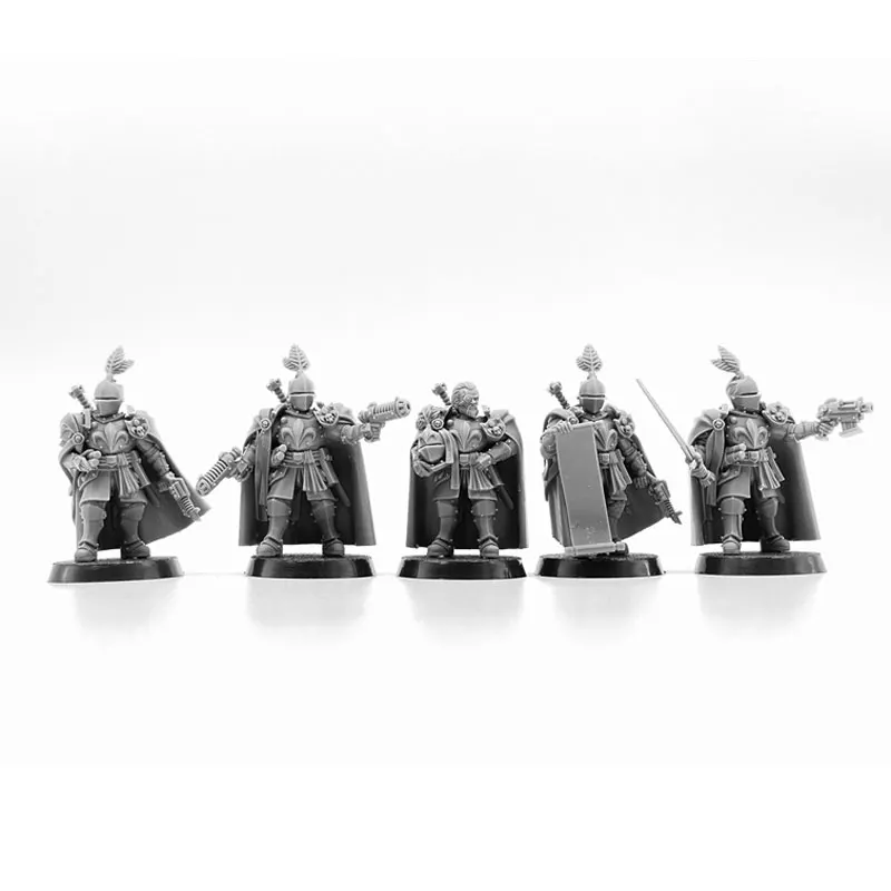 5Pcs 28mm Feudal Guard Male Higher Officers Resin Model Tabletop Gaming ...